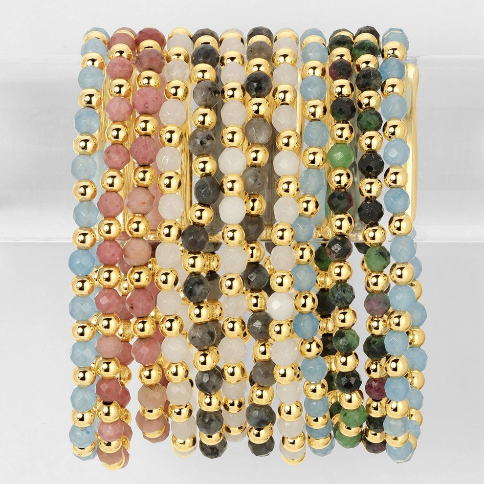 Stretch Stone & Bead Bracelet – boutique on board